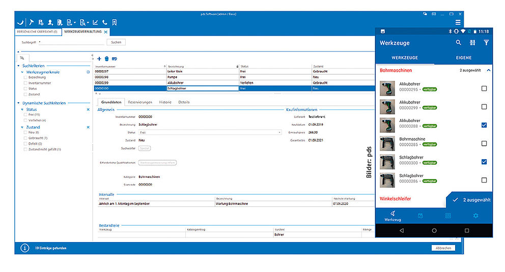 pds: Werkzeug- und Geräteverwaltung per Software und App | IKZ