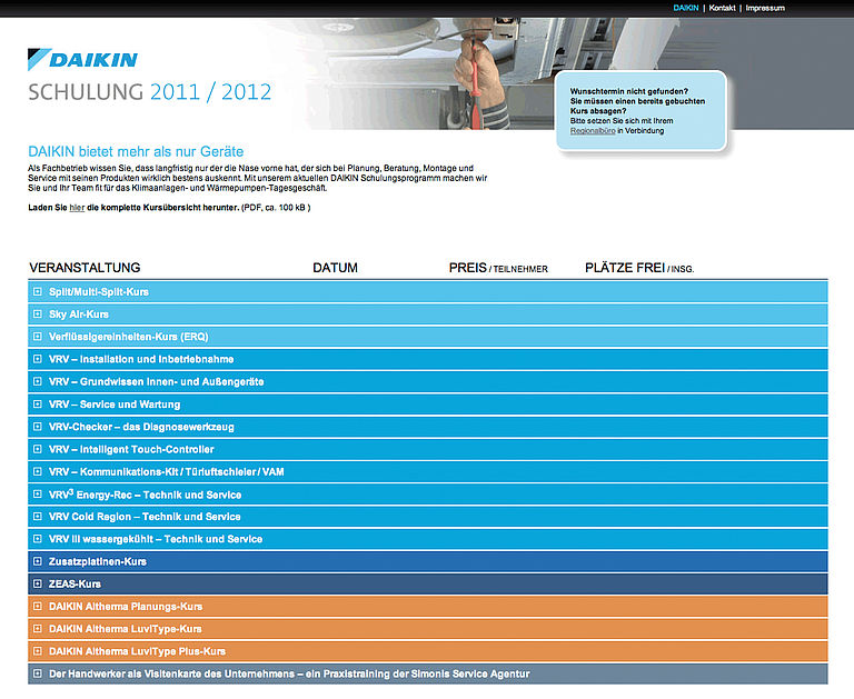 Neue Schulungs-Website von Daikin | IKZ