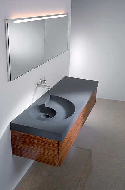 High Tech: Beton-Waschtisch mit besonderer Form | IKZ
